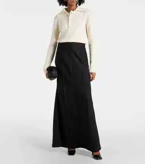 Plan C Wool Maxi Skirt