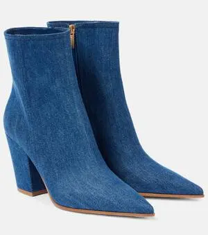GIANVITO ROSSI Keinna 85 Denim Ankle Boots