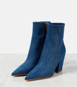 GIANVITO ROSSI Keinna 85 Denim Ankle Boots