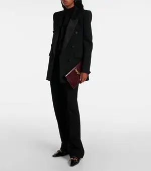 Saint Laurent Uptown Clutch - Burgundy