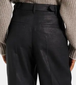 Brunello Cucinelli Wool-blend Wide-leg Trousers