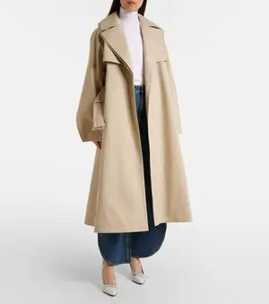 Alaïa Cotton Gabardine Trench Coat