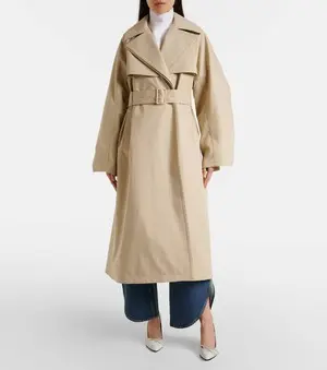 Alaïa Cotton Gabardine Trench Coat