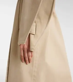 Alaïa Cotton Gabardine Trench Coat