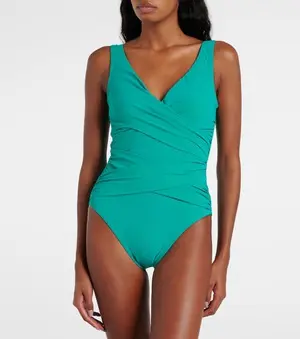 KARLA COLLETTO Draped One-piece Swimsuit - Blue