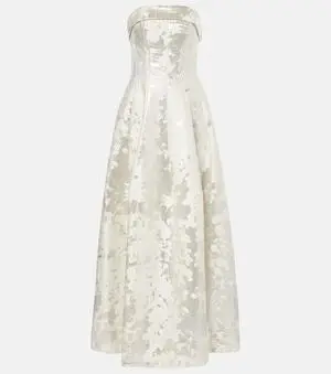 Simkhai Octavia Lamé Jacquard Corset Gown