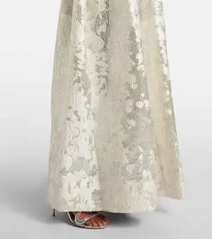 Simkhai Octavia Lamé Jacquard Corset Gown
