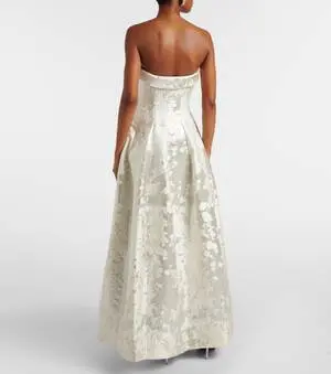 Simkhai Octavia Lamé Jacquard Corset Gown