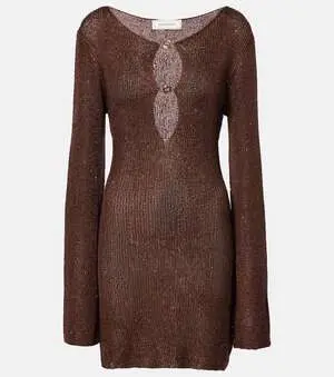 BANANHOT Candy Sequined Minidress - Brown