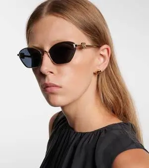 Loewe Anagram Cat Eye Sunglasses - Gold