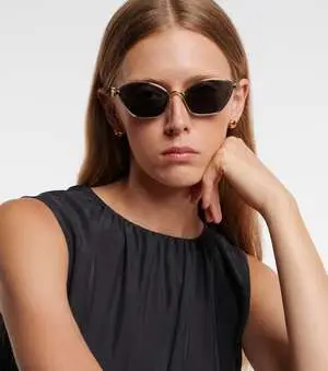 Loewe Anagram Cat Eye Sunglasses - Gold