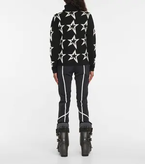 Perfect Moment Star Dust Wool Turtleneck Sweater - Black