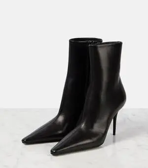 Saint Laurent Ashley 90 Leather Booties