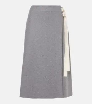JIL SANDER Wool-blend Wrap Skirt