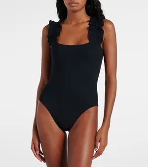 KARLA COLLETTO Willow Ruffled One Piece Swimsuit - Black
