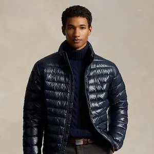 Ralph Lauren The Stewart Glossed Down Jacket Collection Navy Glossy