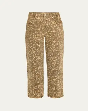 AMO Billie Cropped Jeans - Leopard