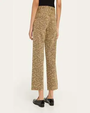 AMO Billie Cropped Jeans - Leopard