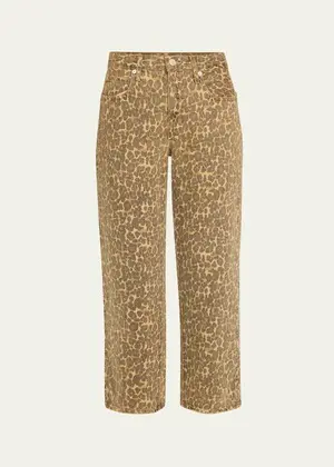 AMO Billie Cropped Jeans - Leopard
