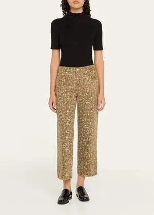 AMO Billie Cropped Jeans - Leopard