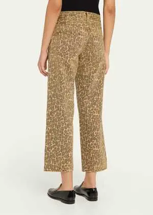 AMO Billie Cropped Jeans - Leopard