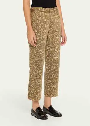 AMO Billie Cropped Jeans - Leopard