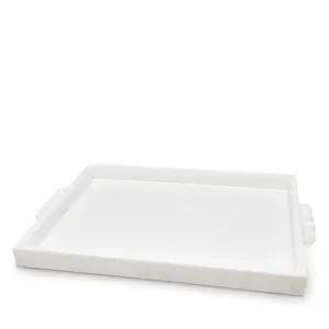 TIZO Lucite Tray With Bubble Handles - White