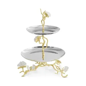 Michael Aram Butterfly Ginkgo Gold Two Tier Etagere - No Color