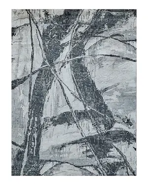 EXQUISITE RUGS Floor Art 5707 Area Rug, 6' X 9 - Silver