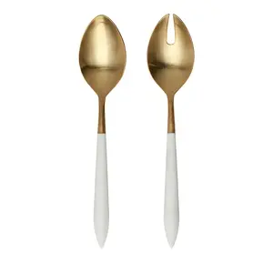 VIETRI Ares Oro And Salad Serving Set - White