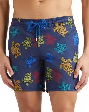 Vilebrequin Moorea 5.5" Printed Swim Shorts Navy