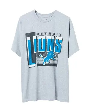 Junk Food Clothing Nfl Detroit Lions Complete Tee - Heather Gray
