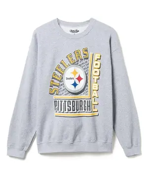 Junk Food Clothing Nfl Pittsburgh Steelers Backfield Fleece Sweatshirt - Heather Grey