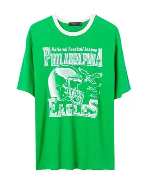 Junk Food Clothing Nfl Philadelphia Eagles Oversized Ringer Tee - Kelly