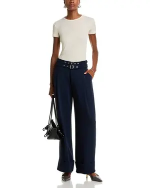 Cinq À Sept Cortina Wide Leg Pants - Navy