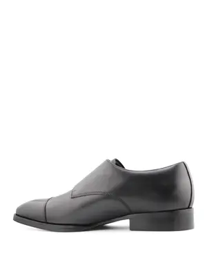 Gordon Rush Brayden Double Buckle Monk Strap Cap Toe Dress Shoes - Black