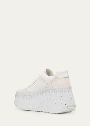 Chloé Nama Platform Sneakers - White