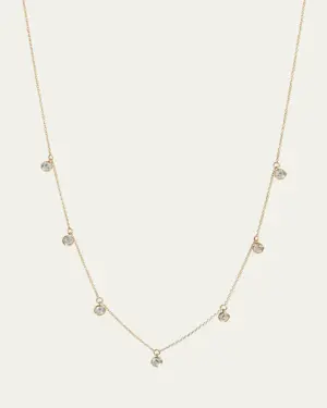 KENDALL ROW 14k Diamond Station Necklace - Gold