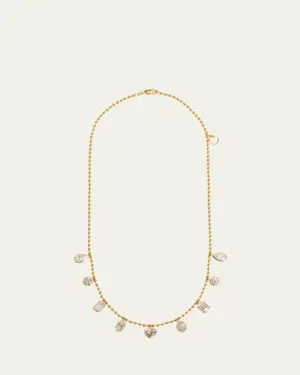 KENDALL ROW 14k Diamond Station Necklace - Gold