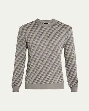 Giorgio Armani Tricolor Triangle Wool Sweater