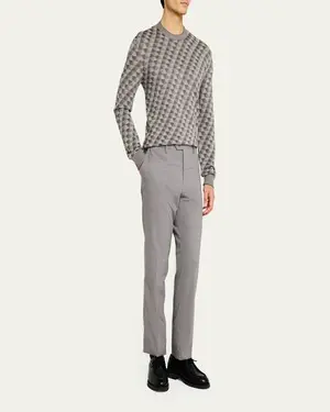 Giorgio Armani Tricolor Triangle Wool Sweater