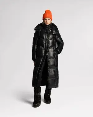 ALPENHAUS Meribel Maxi Quilted Puffer Coat - Black