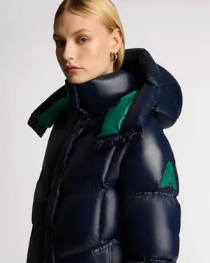 ALPENHAUS Meribel Maxi Quilted Puffer Coat - Midnight
