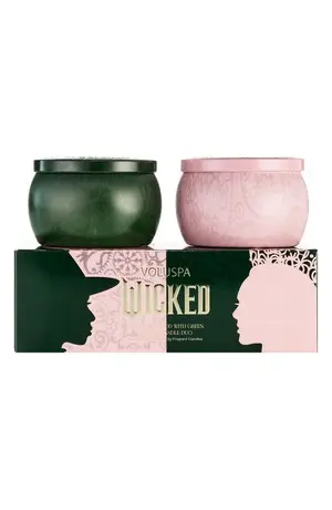 Voluspa Pink Goes Good With Green Mini Tin Candle Duo - Wicked