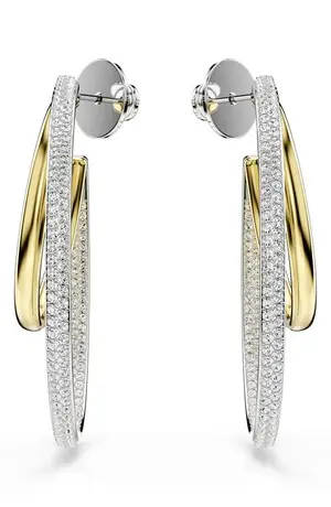 SWAROVSKI Hyperbole Hoop Earrings - White