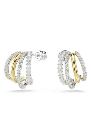SWAROVSKI Hyperbola Hoop Earrings - White