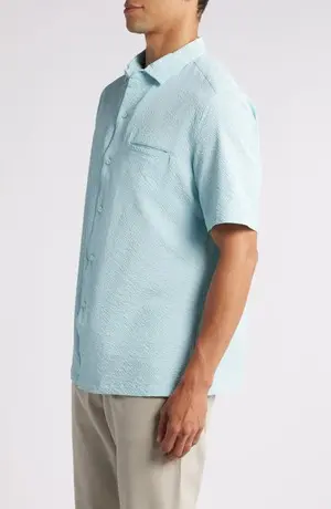 Tori Richard The Lanai Short Sleeve Button-up Shirt - Sky Blue