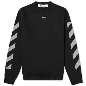 Off-White Arrow Diagonal Stripe Crewneck Sweater