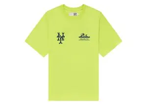 Aimé Leon Dore X New York Mets Unisphere Tee Shirt - Lime Green