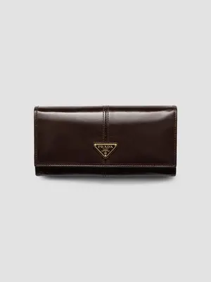 Prada Leather Wallet - Brown